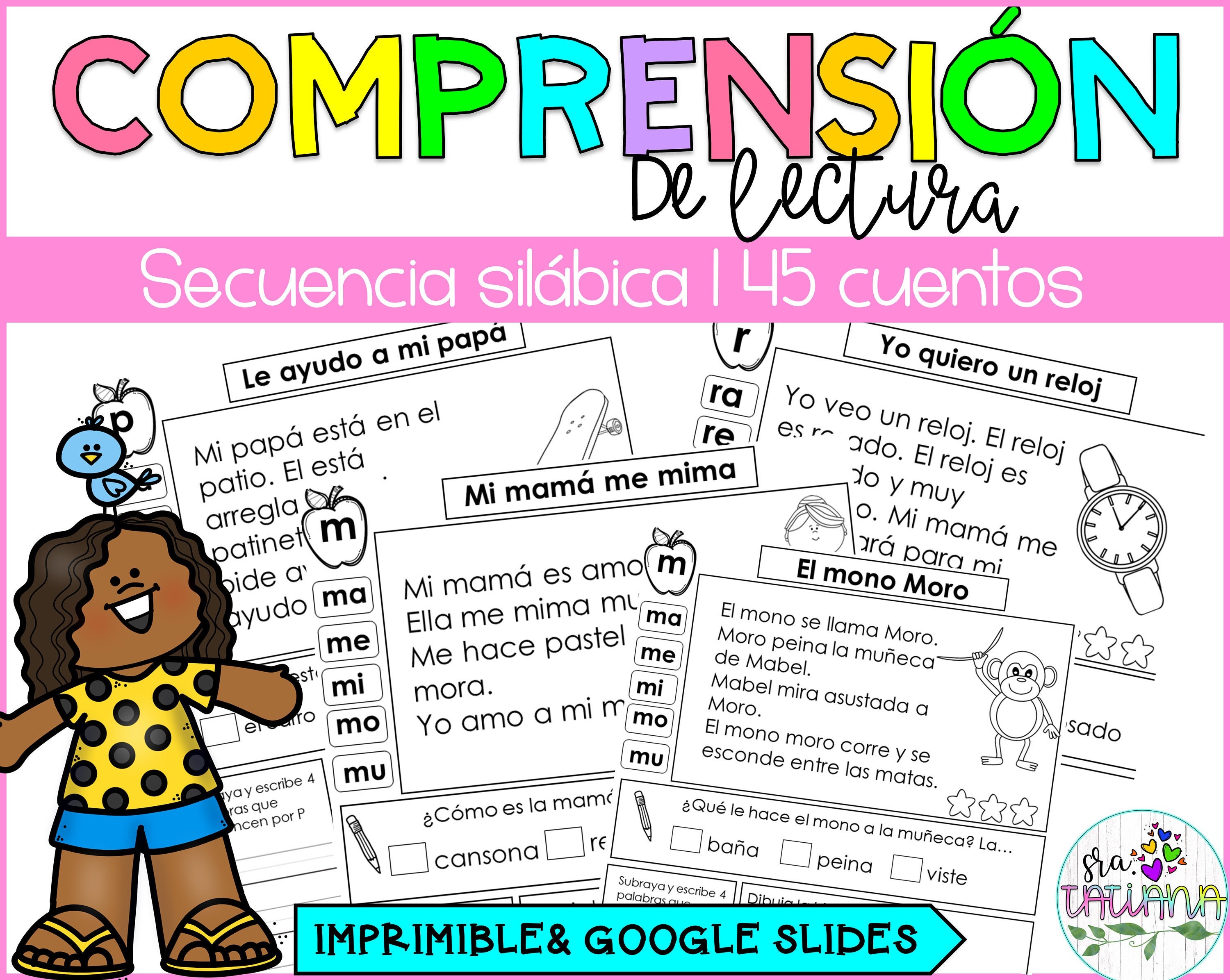 Printable Spanish Reading Comprehension Comprensión De - Etsy