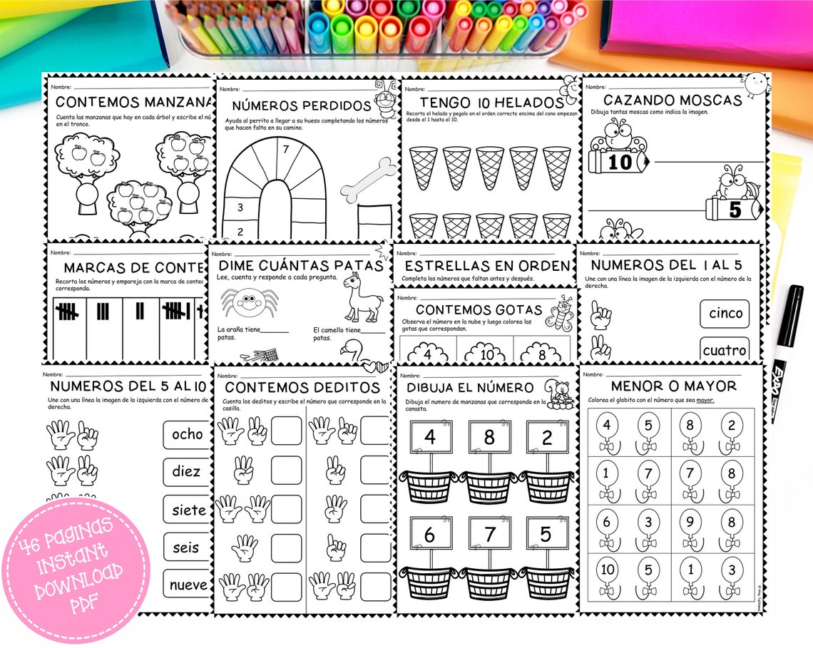 Printable Summer Packet Review in Spanish Libro De Repaso De Español Y ...