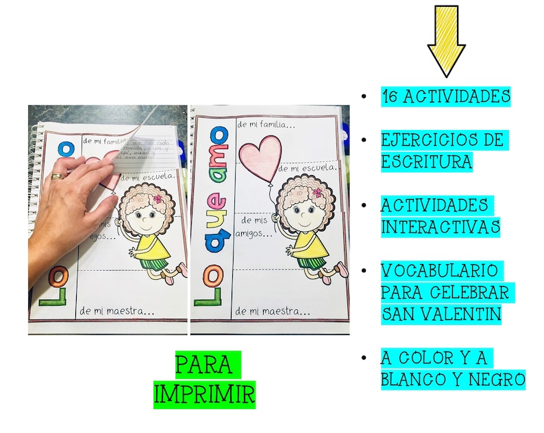 Valentine's Day in Spanish Día De San Valentín Actividades De Escritura ...