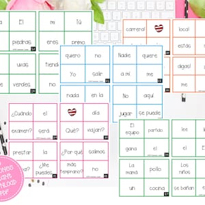 Printable Scrambled Sentences in Spanish | Formando Oraciones Revueltas ...