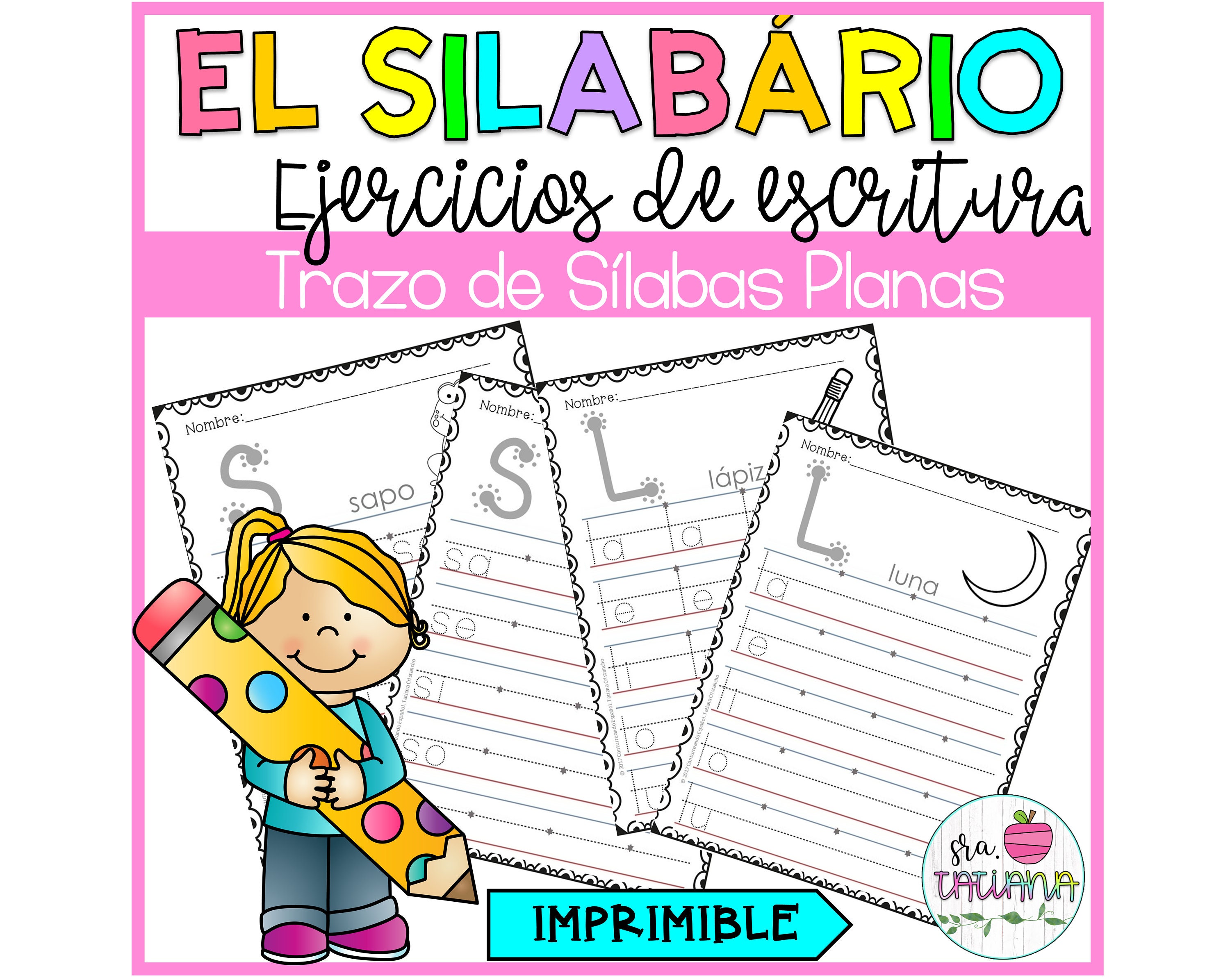 Printable Trace Syllables in Spanish | Trazo De Sílabas | Las Silabas ...