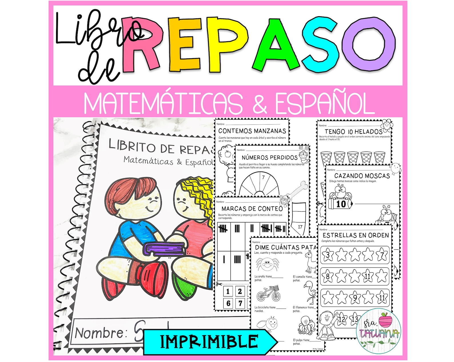 Printable Summer Packet Review in Spanish | Libro De Repaso De Español ...