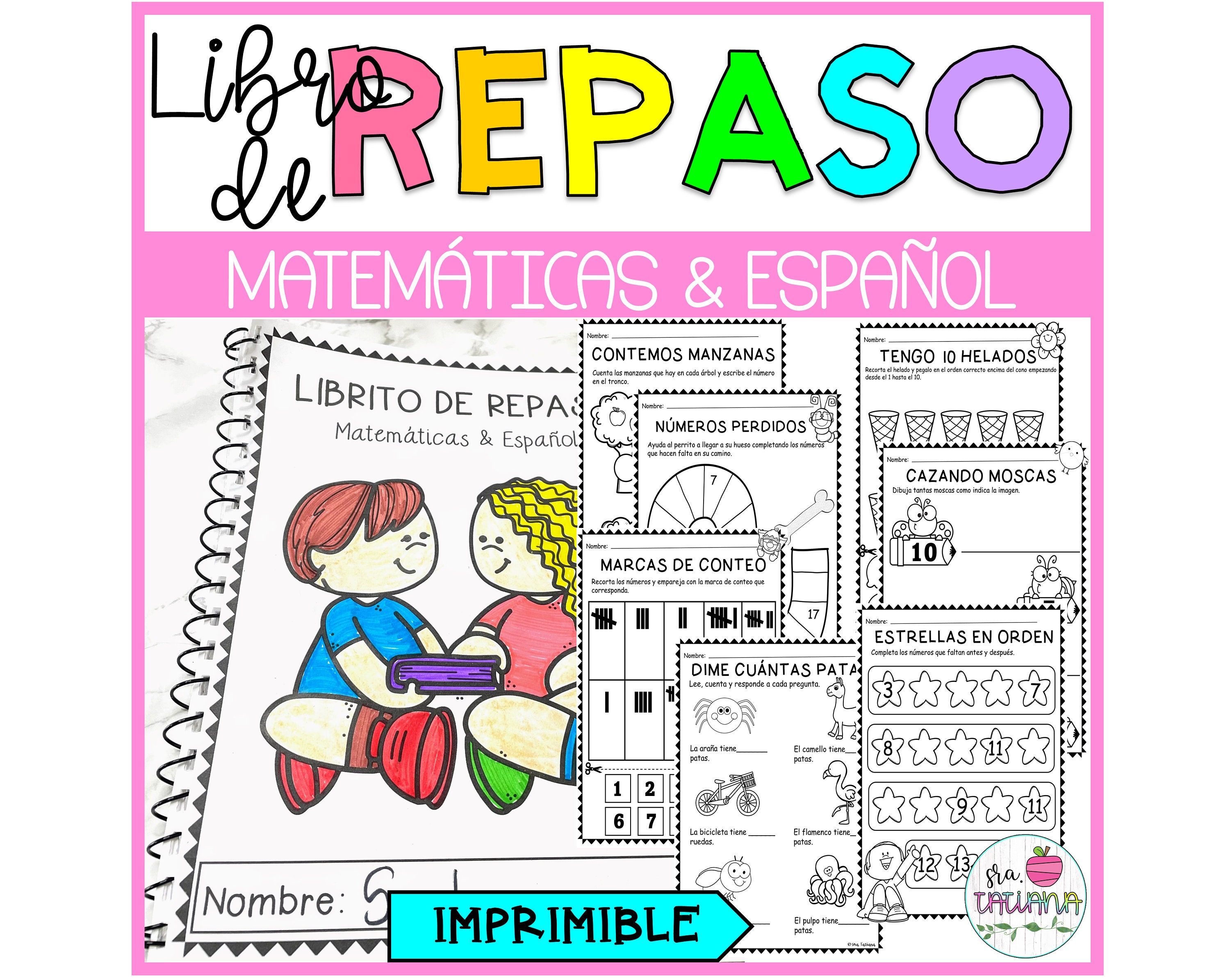 Printable Summer Packet Review in Spanish | Libro De Repaso De Español ...