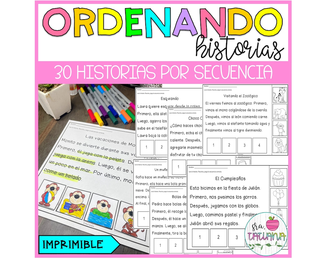Ordenando Historias Por Secuencia | Comprension De Lectura | Spanish ...