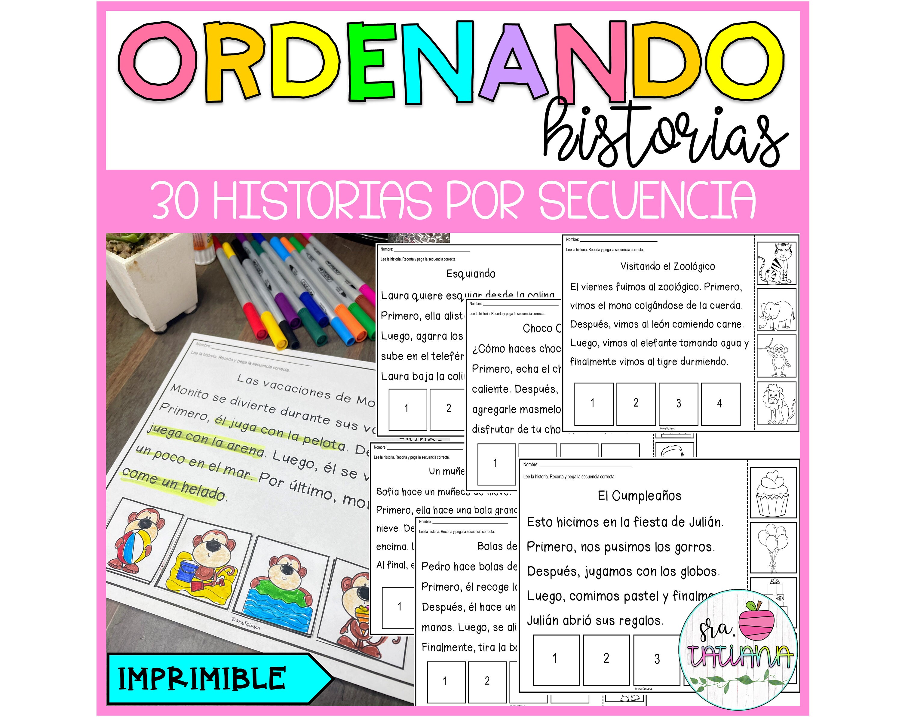 Ordenando Historias Por Secuencia | Comprension De Lectura | Spanish ...