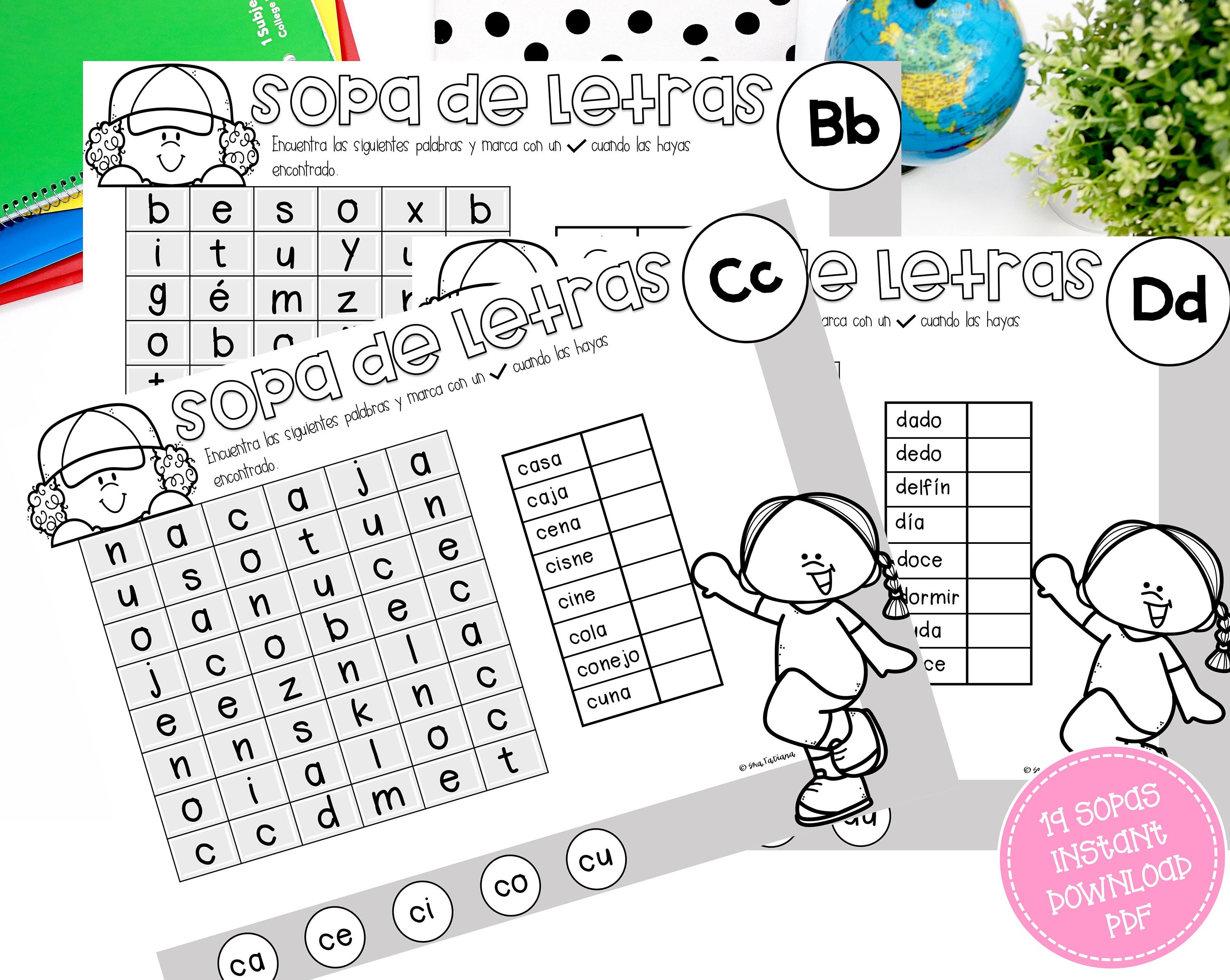 Printable Spanish Word Search | Sopa De Letras | Sílabas Directas ...