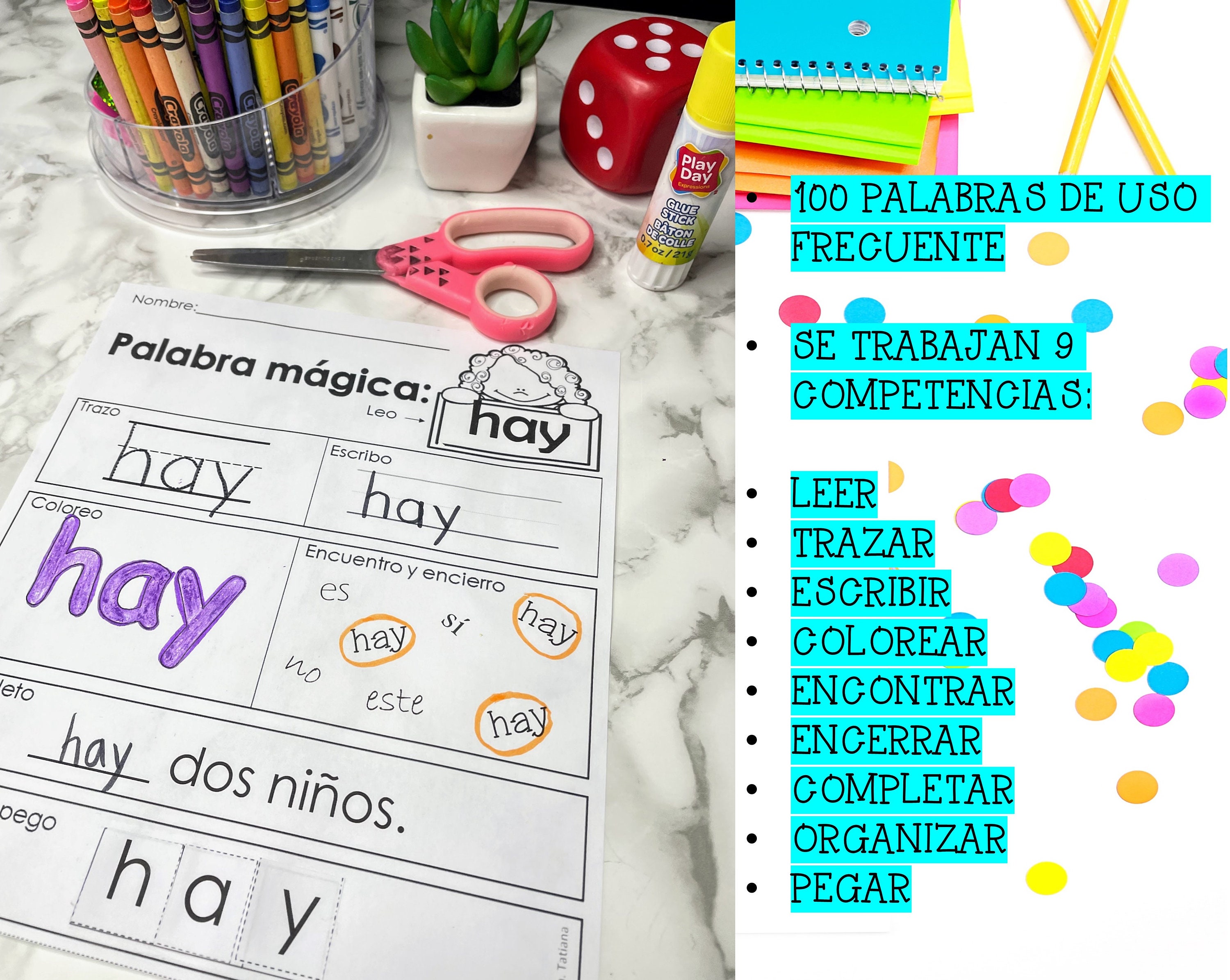 Printable Spanish Sight Words Worksheets | 100 Palabras De Uso ...