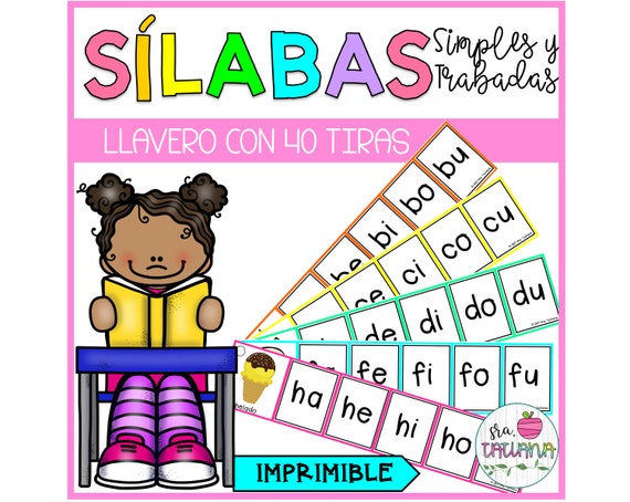 Llavero De Silabas Silabas Simples Y Trabadas Learn Spanish - lucox.cl