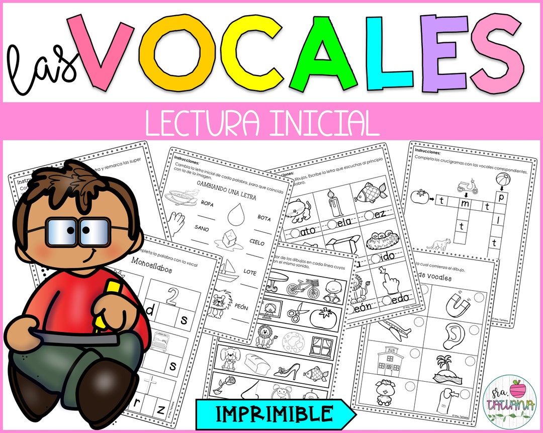 Printable Las Vocales Sonidos Iniciales Spanish Worksheets - Etsy