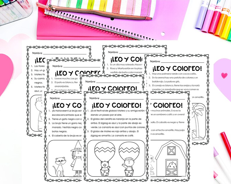 Comprensión De Lectura | Leo Y Coloreo | Leo Y Dibujo | Reading ...