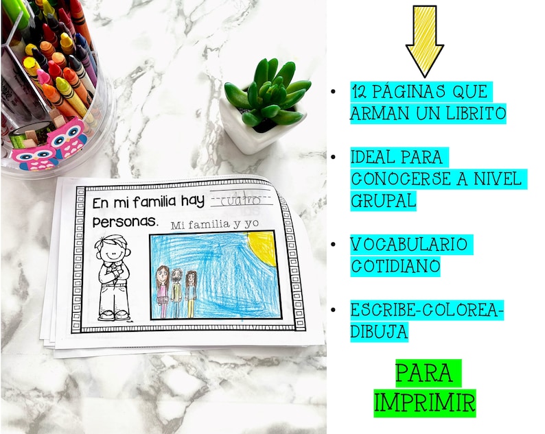 Printable | All About Me in Spanish |todo Sobre Mi | Actividad De ...