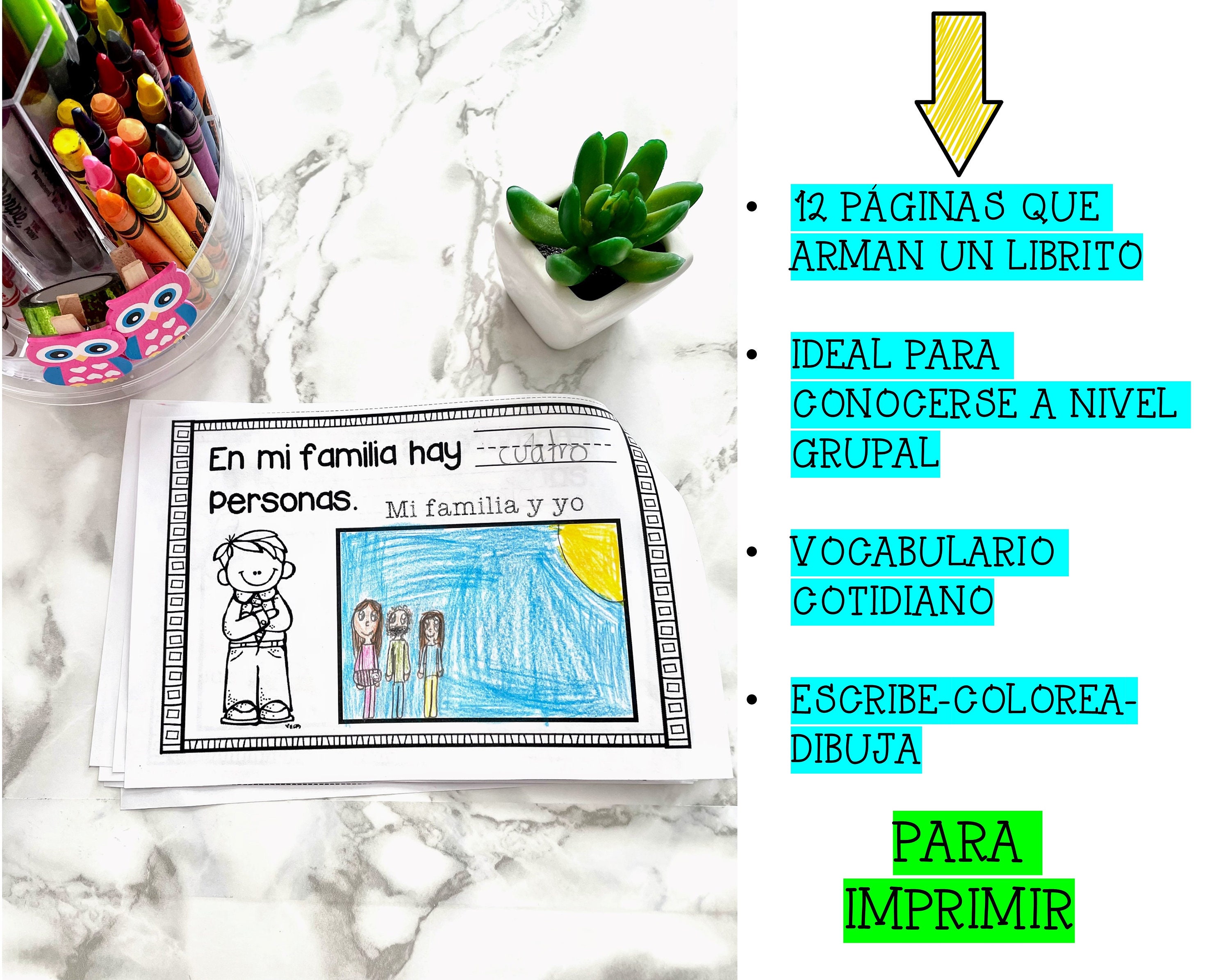 Printable | All About Me in Spanish |todo Sobre Mi | Actividad De ...
