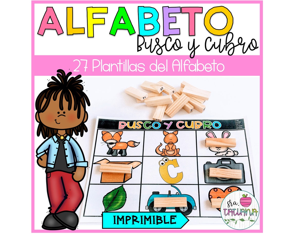 El Alfabeto| Busco Y Cubro | Sonidos Iniciales | Spanish Alphabet ...