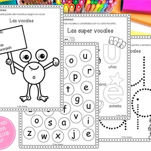 Printable Las Vocales | Sonidos Iniciales | Spanish Worksheets ...