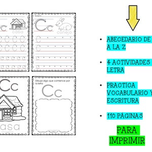 Printable Spanish Alphabet Tracing Worksheets | Trazado Del Alfabeto ...