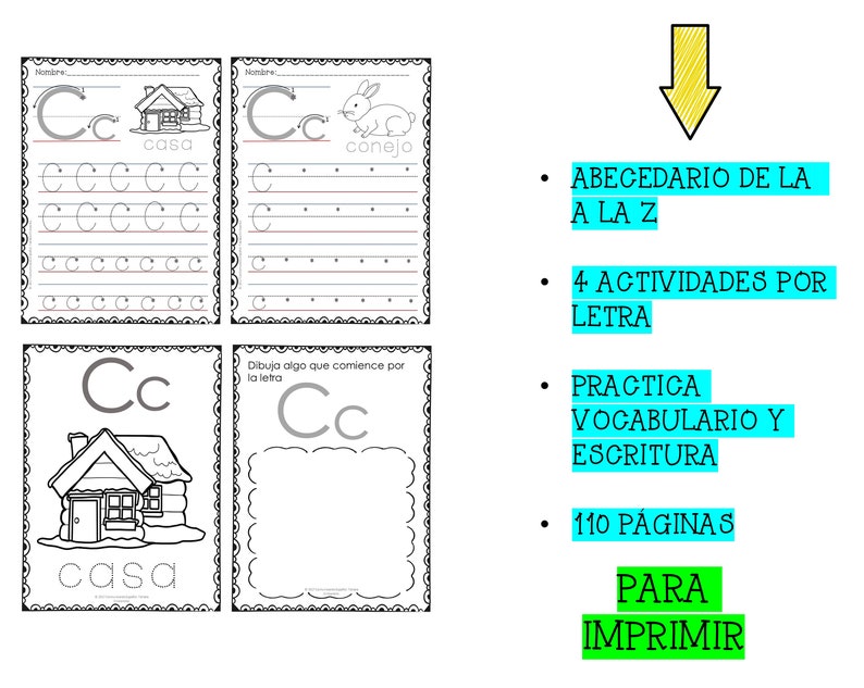 Printable Spanish Alphabet Tracing Worksheets | Trazado Del Alfabeto ...