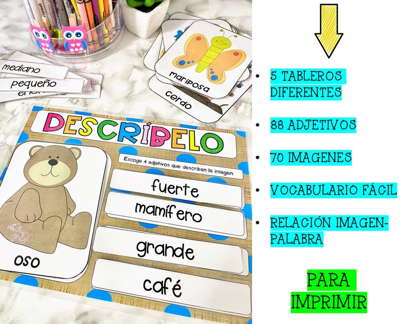 Spanish Descriptions | Descripciones En Español | Adjetivos ...