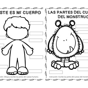 Printable Las Partes Del Cuerpo | Body Parts in Spanish | Spanish for ...