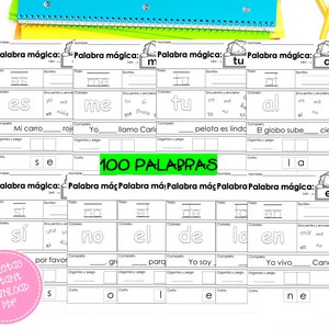 Printable Spanish Sight Words Worksheets | 100 Palabras De Uso ...