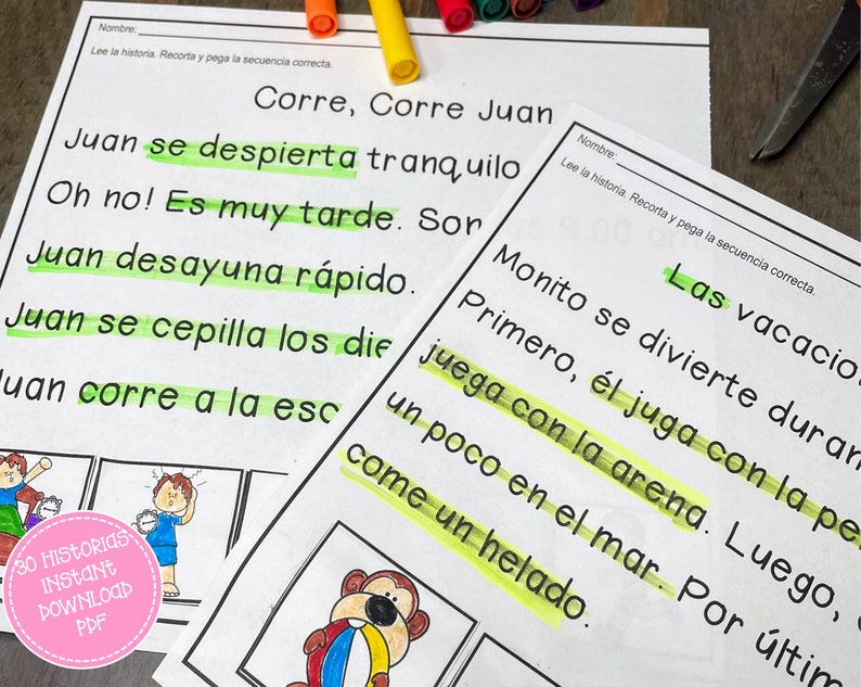 Ordenando Historias Por Secuencia | Comprension De Lectura | Spanish ...