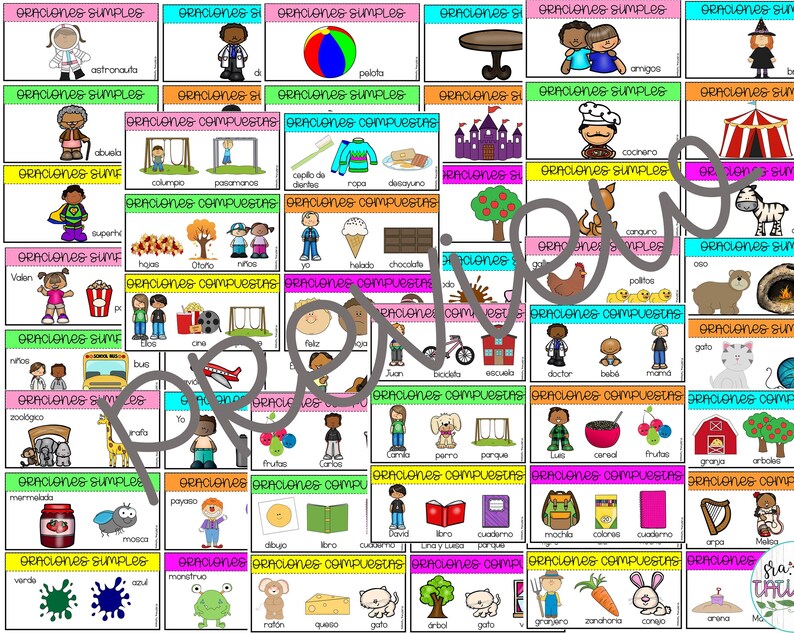 Printable Writing Sentences in Spanish | Escribo Oraciones Simple Y ...