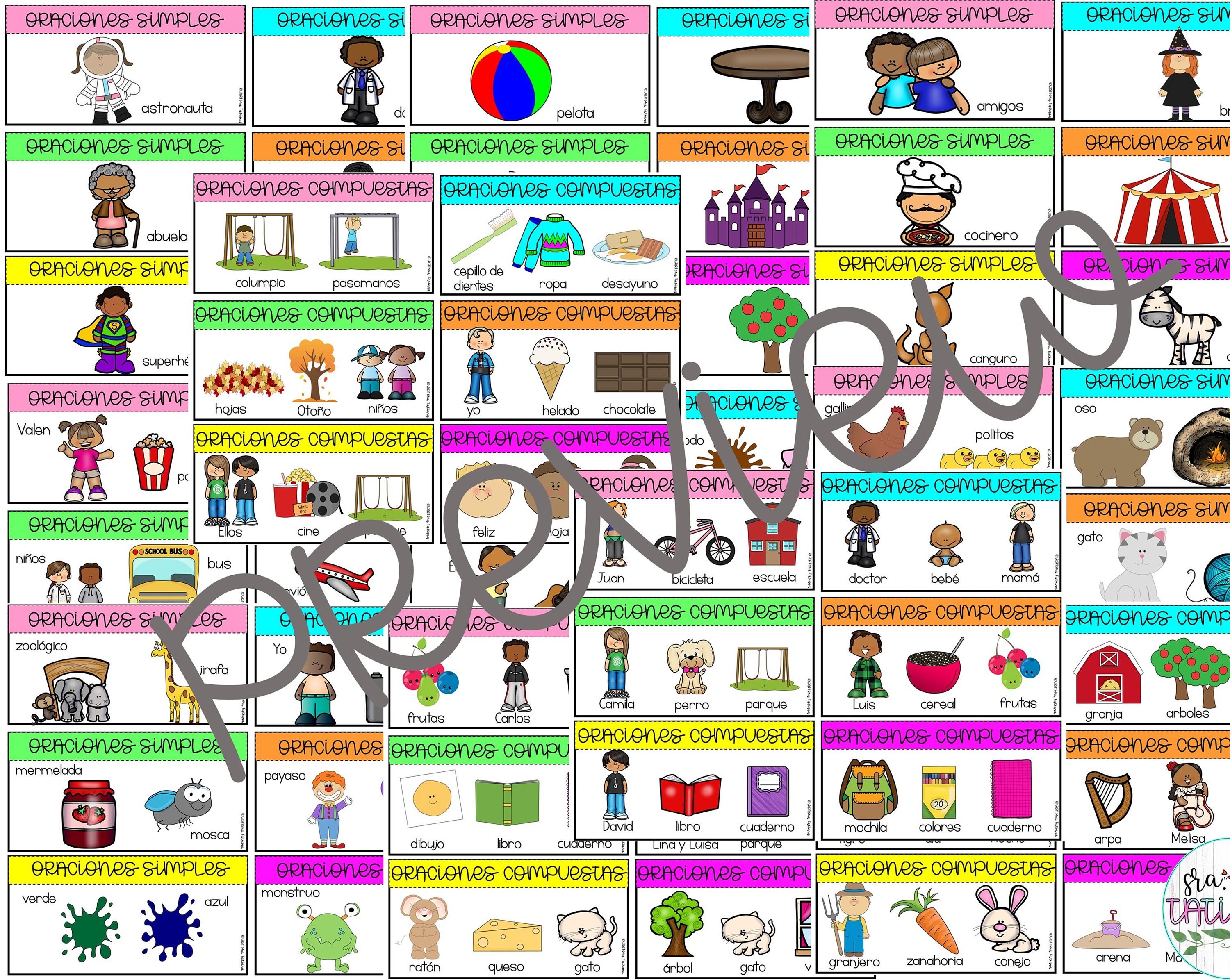 Printable Writing Sentences in Spanish | Escribo Oraciones Simple Y ...