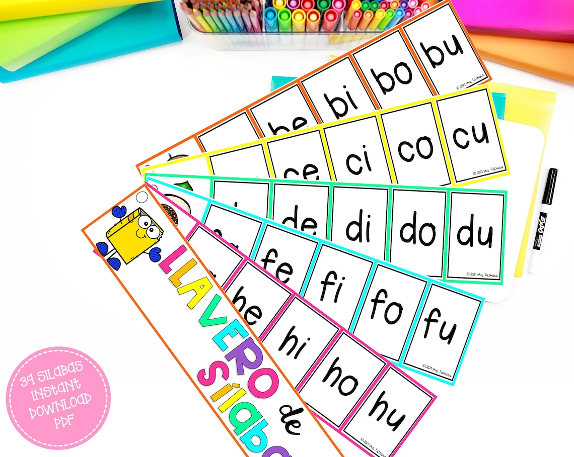 Llavero De Silabas | Silabas Simples Y Trabadas | Learn Spanish ...
