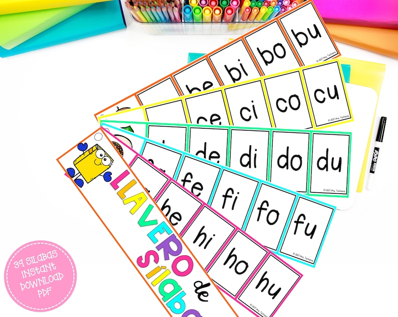 Llavero De Silabas | Silabas Simples Y Trabadas | Learn Spanish ...