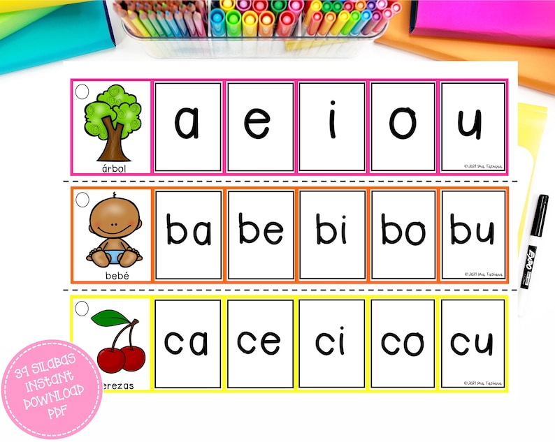 Llavero De Silabas | Silabas Simples Y Trabadas | Learn Spanish ...