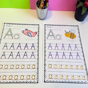 Printable Spanish Alphabet Tracing Worksheets | Trazado Del Alfabeto ...