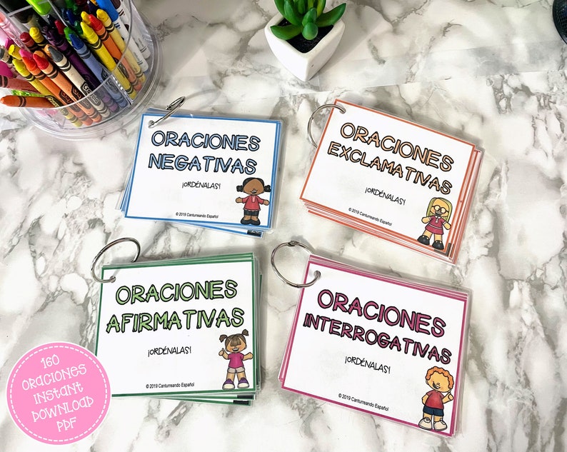 Printable Scrambled Sentences in Spanish Formando Oraciones Revueltas ...