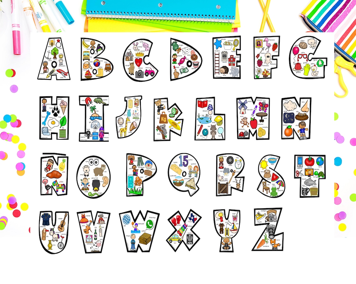 Printable Spanish Alphabet Posters | Afiches Del Alfabeto En Español ...