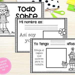 Printable | All About Me in Spanish |todo Sobre Mi | Actividad De ...