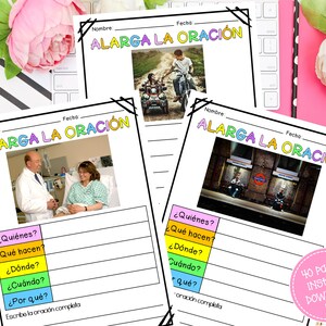 Printable Complete the Sentence in Spanish | Alarga La Oracion ...