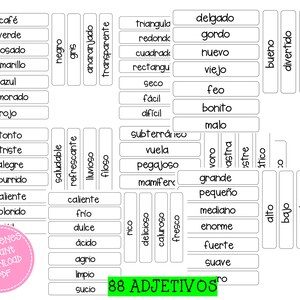 Spanish Descriptions | Descripciones En Español | Adjetivos ...