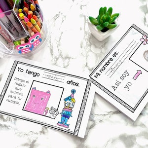 Printable | All About Me in Spanish |todo Sobre Mi | Actividad De ...