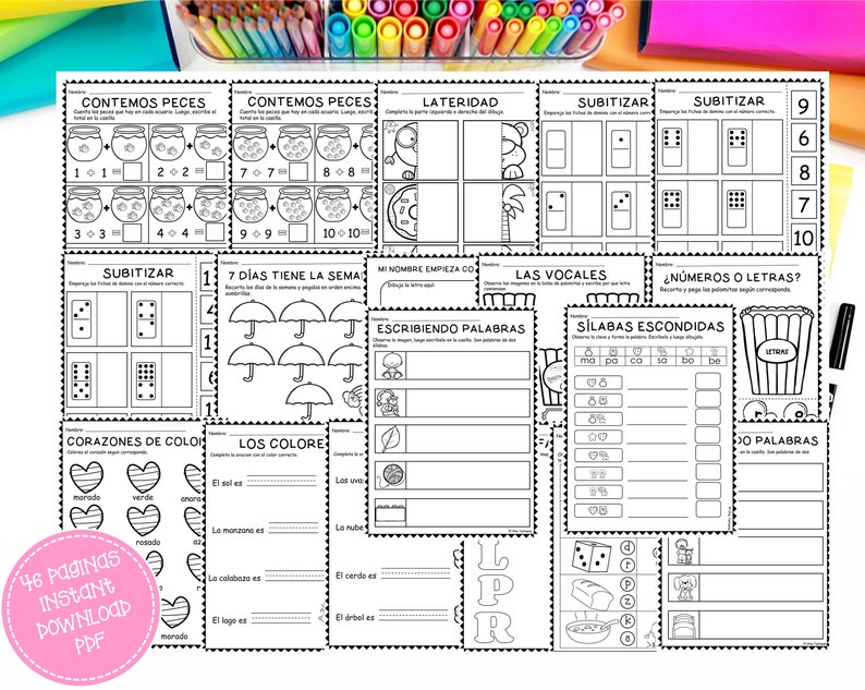 Printable Summer Packet Review in Spanish Libro De Repaso De Español Y ...