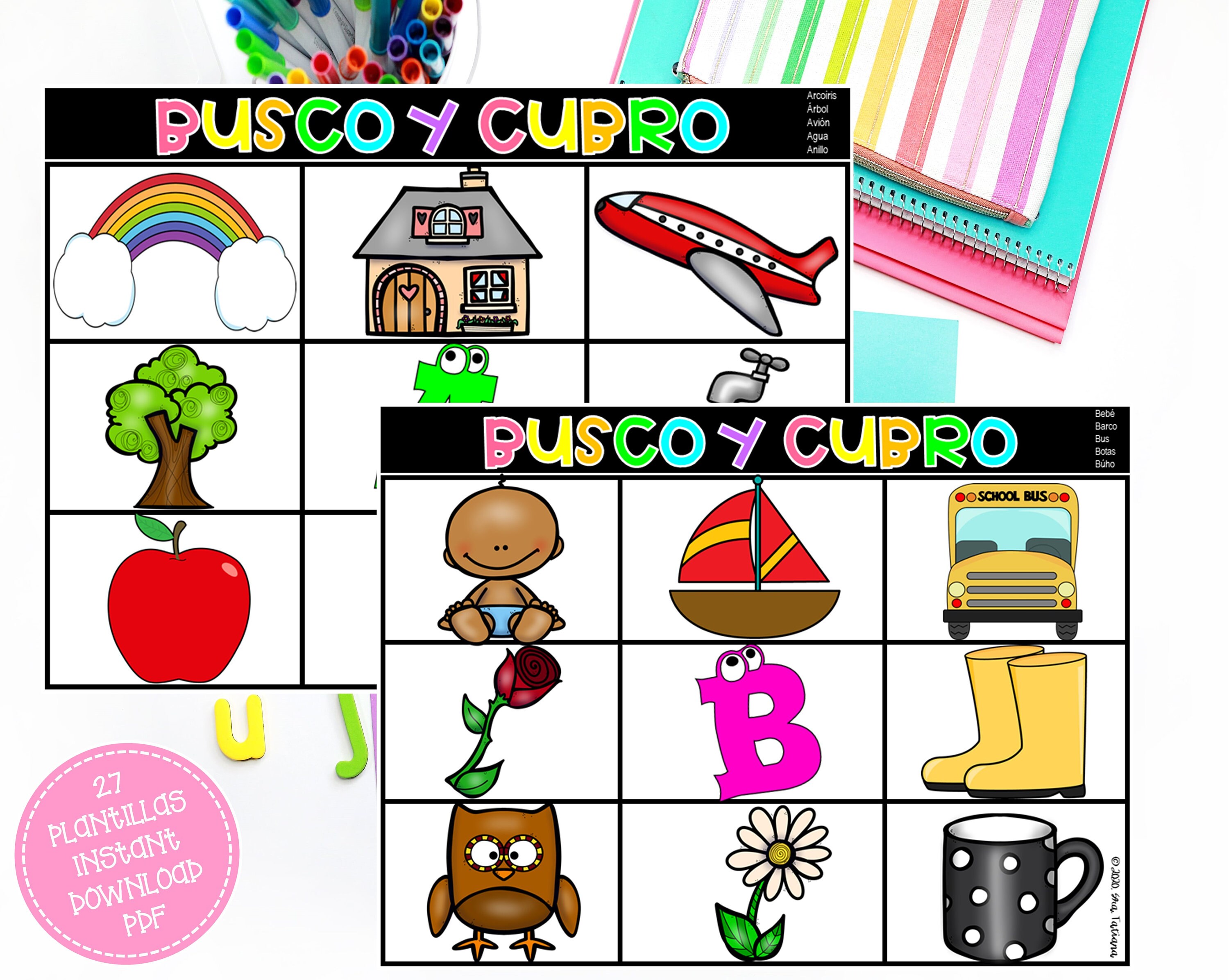 El Alfabeto| Busco Y Cubro | Sonidos Iniciales | Spanish Alphabet ...