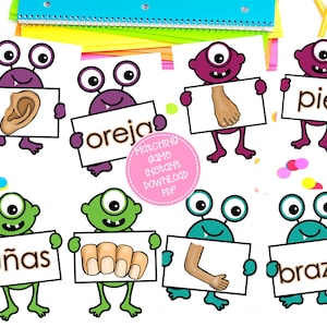 Printable Las Partes Del Cuerpo | Body Parts in Spanish | Spanish for ...