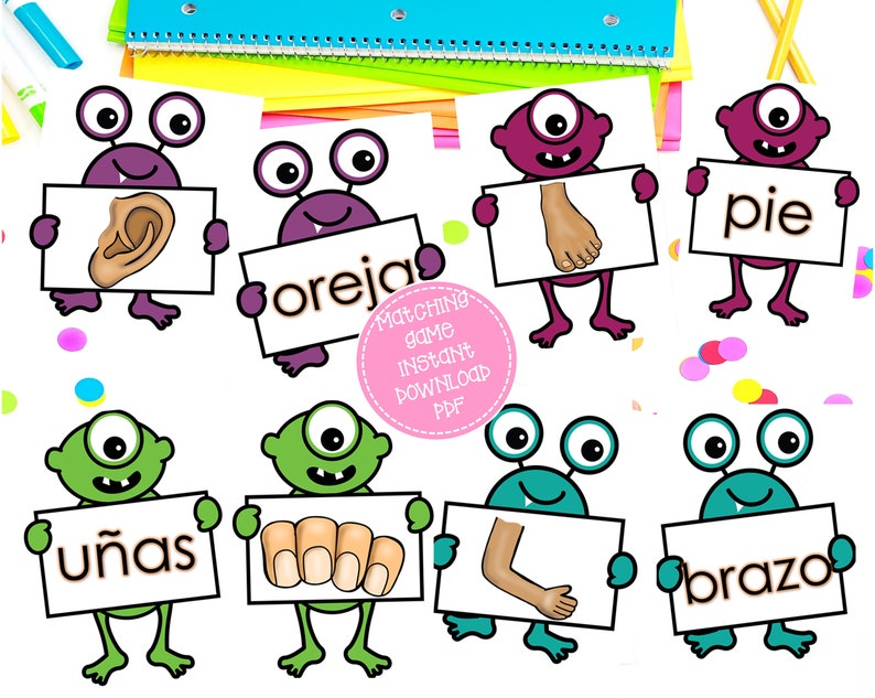 Printable Las Partes Del Cuerpo | Body Parts in Spanish | Spanish for ...