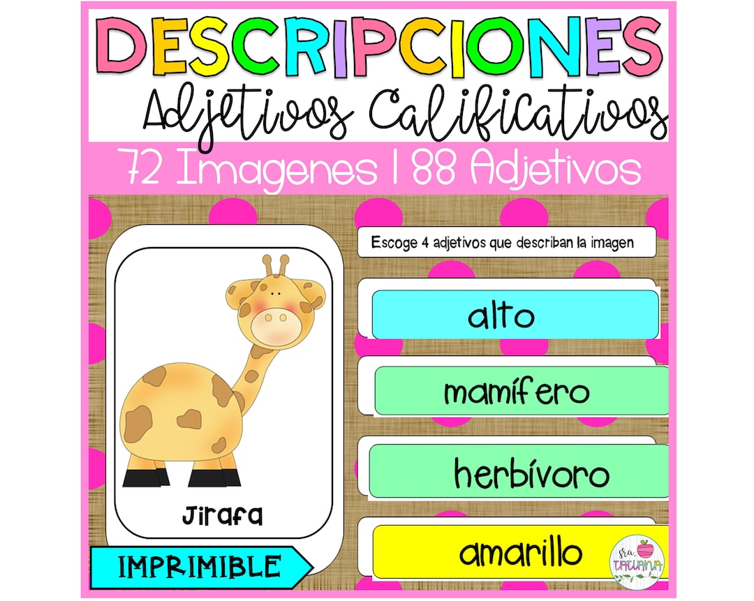 Spanish Descriptions | Descripciones En Español | Adjetivos ...