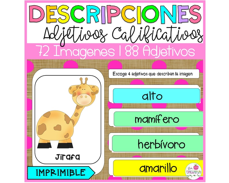 Spanish Descriptions | Descripciones En Español | Adjetivos ...