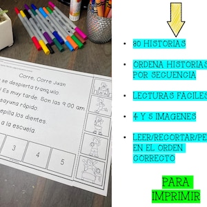 Ordenando Historias Por Secuencia | Comprension De Lectura | Spanish ...