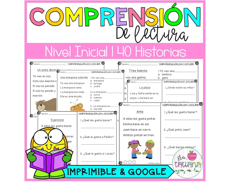 Printable Reading Comprehension | Comprension De Lectura | Nivel ...