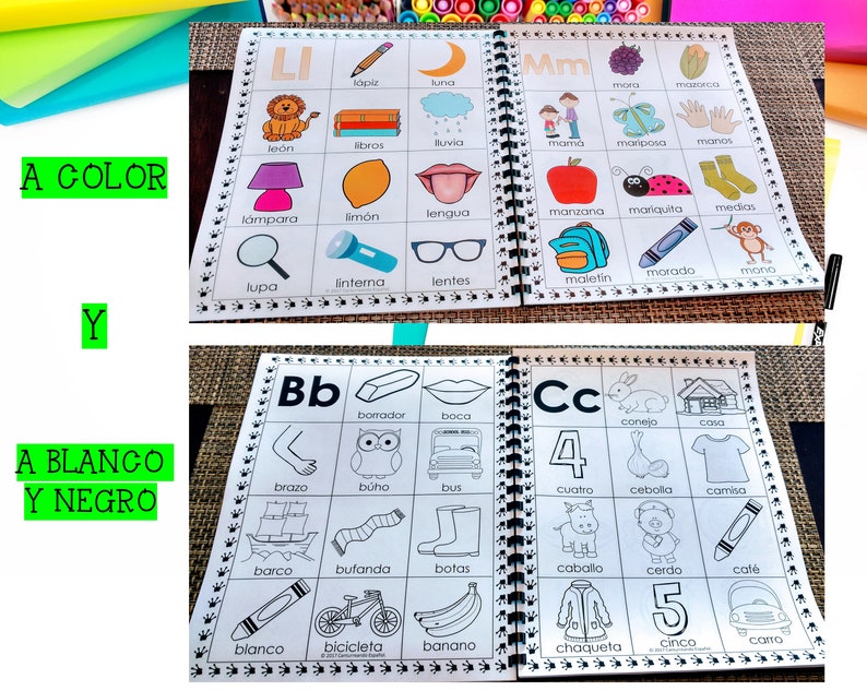 Printable Picture Dictionary in Spanish | Diccionario Ilustrado ...