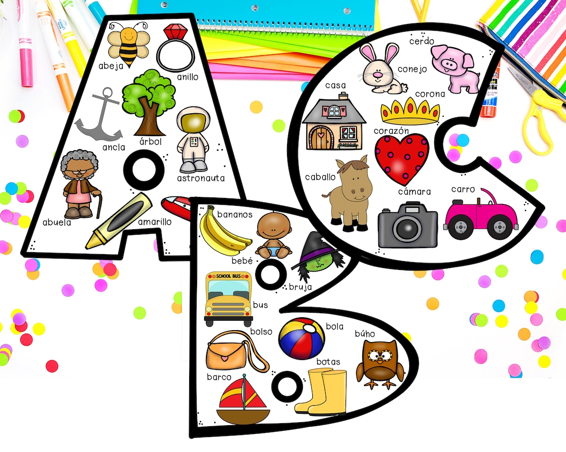 Printable Spanish Alphabet Posters | Afiches Del Alfabeto En Español ...