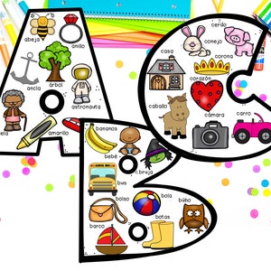 Printable Spanish Alphabet Posters | Afiches Del Alfabeto En Español ...