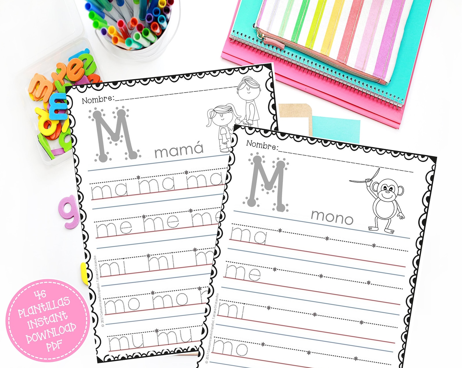 Printable Trace Syllables in Spanish | Trazo De Sílabas | Las Silabas ...