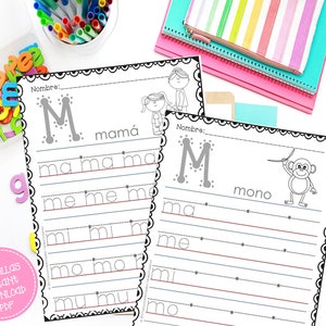 Printable Trace Syllables in Spanish | Trazo De Sílabas | Las Silabas ...