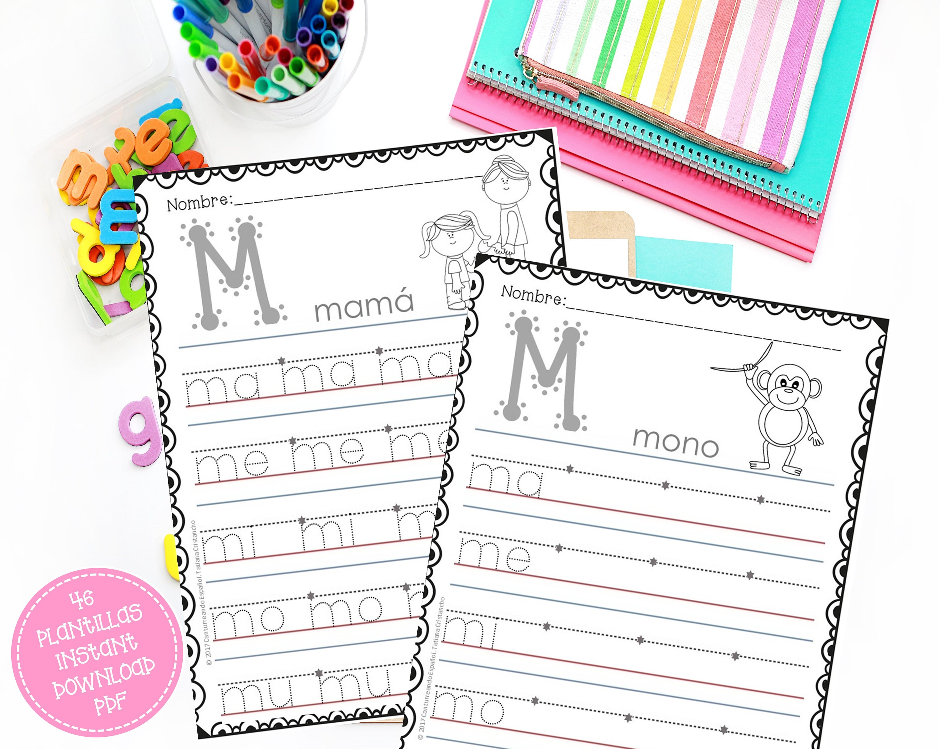 Printable Trace Syllables in Spanish | Trazo De Sílabas | Las Silabas ...